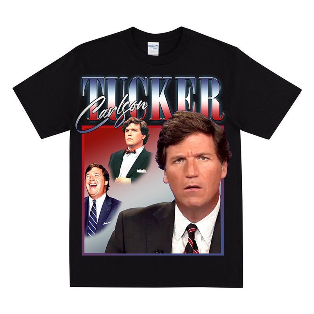 TUCKER CARLSON Homage T-shirt, Tucker Carlson Face T Shirt, Funny ...