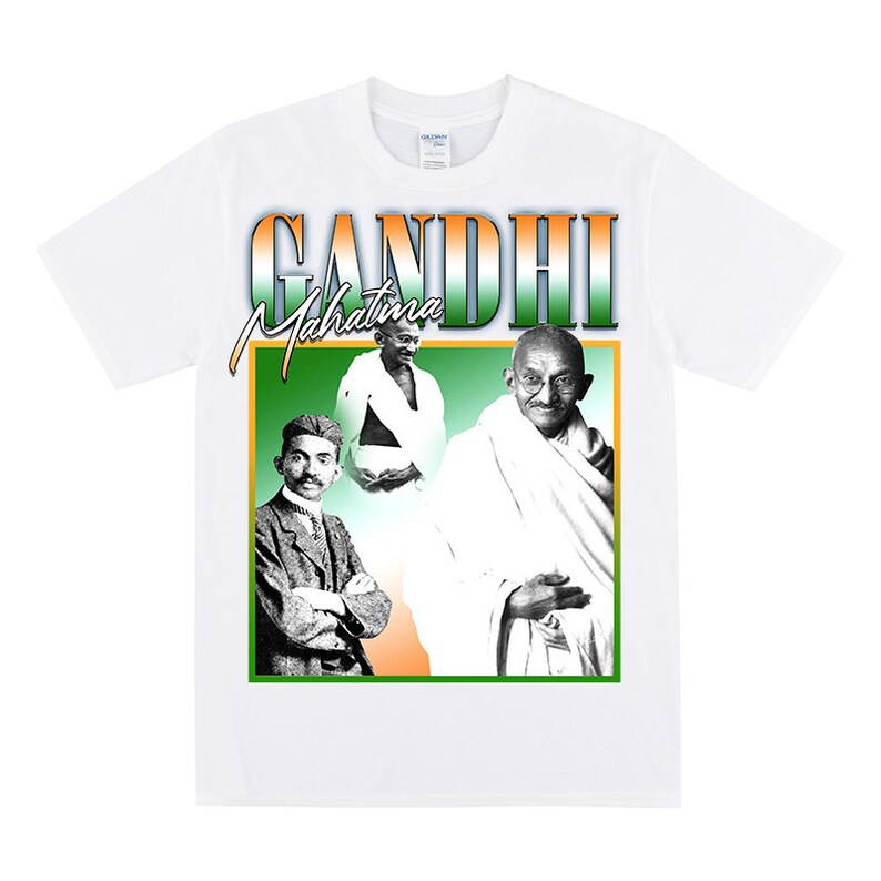 MAHATMA GANDHI Homage T-shirt, Gandhi Tribute Tee, Peaceful Protest ...