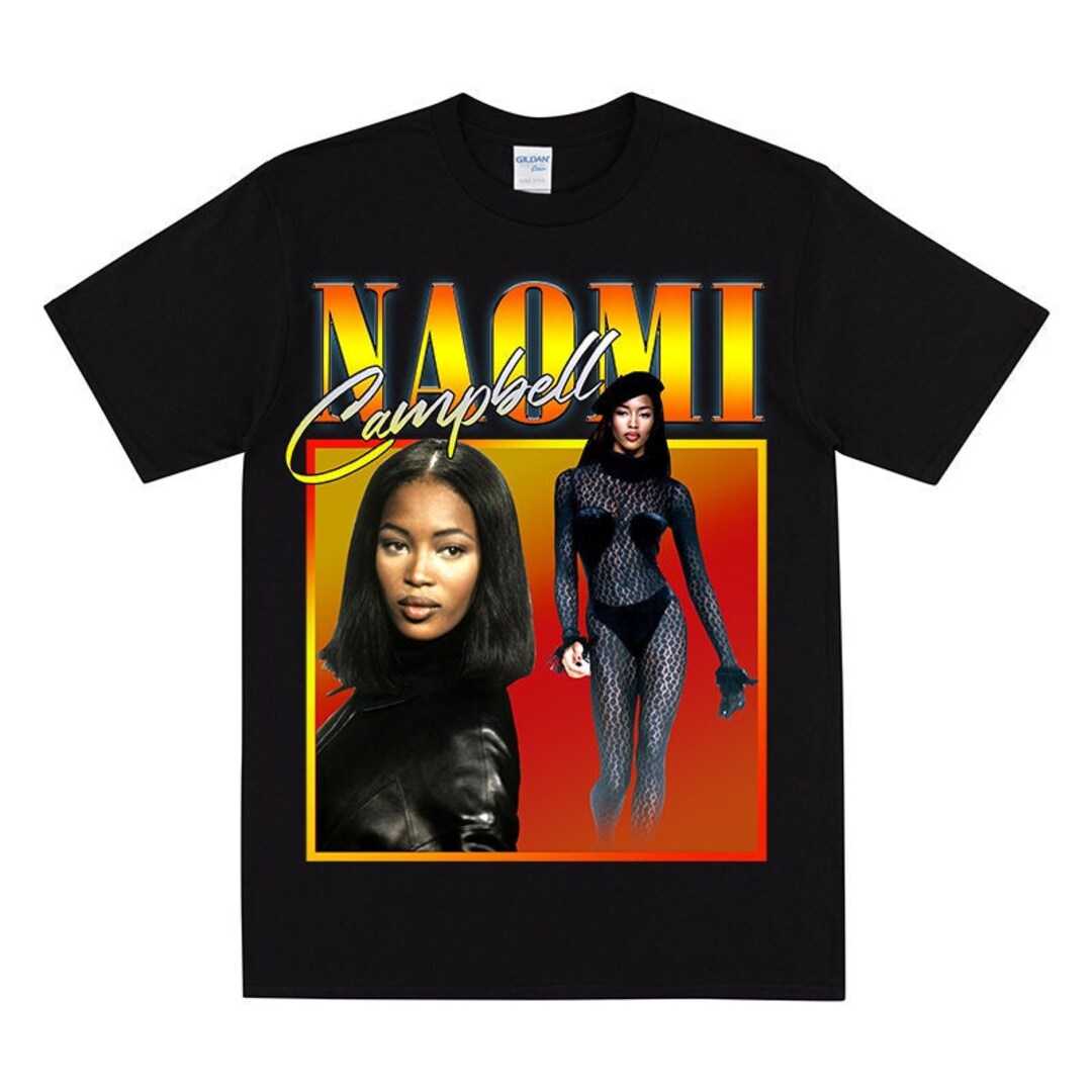 NAOMI CAMPBELL Homage T-shirt, Naomi Campbell T Shirt, Vintage Women's ...