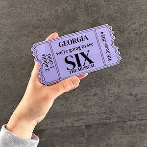 Personalised Keepsake Acrylic Ticket | Gift Reveal | Surprise Reveal ...