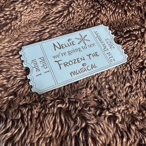 Personalised Keepsake Acrylic Ticket | Gift Reveal | Surprise Reveal ...