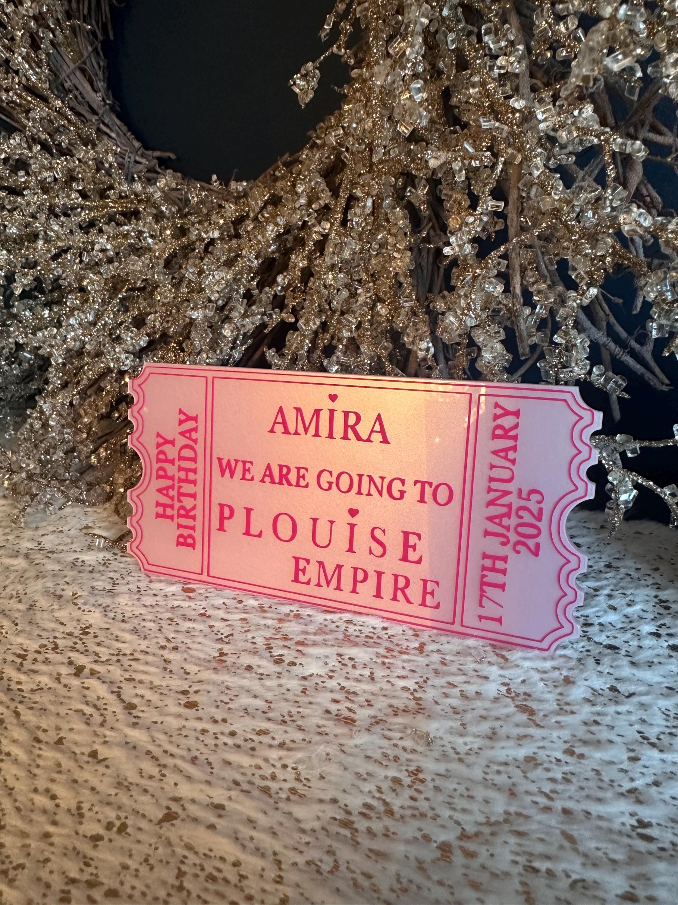 Personalised Keepsake Acrylic Ticket | Gift Reveal | Surprise Reveal ...