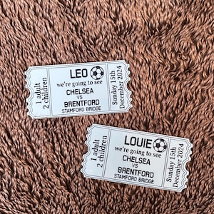 Personalised Keepsake Acrylic Ticket | Gift Reveal | Surprise Reveal ...