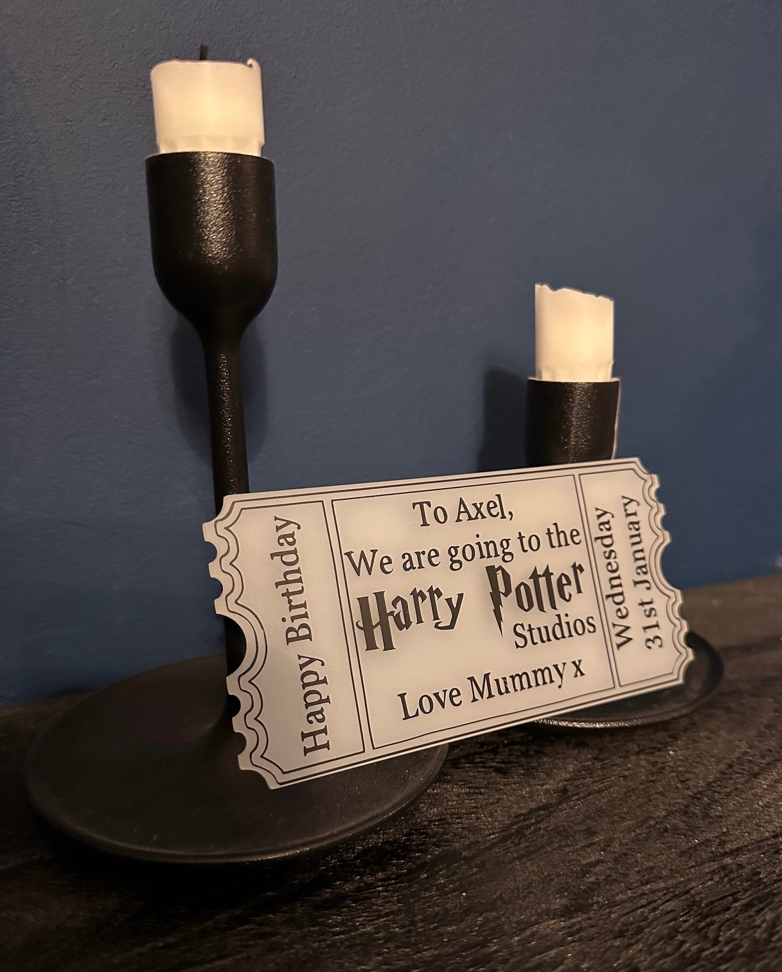 Personalised Keepsake Acrylic Ticket | Gift Reveal | Surprise Reveal ...