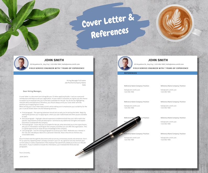 CV, Resume Template, Professional Modern Resume Template for Word Pages ...