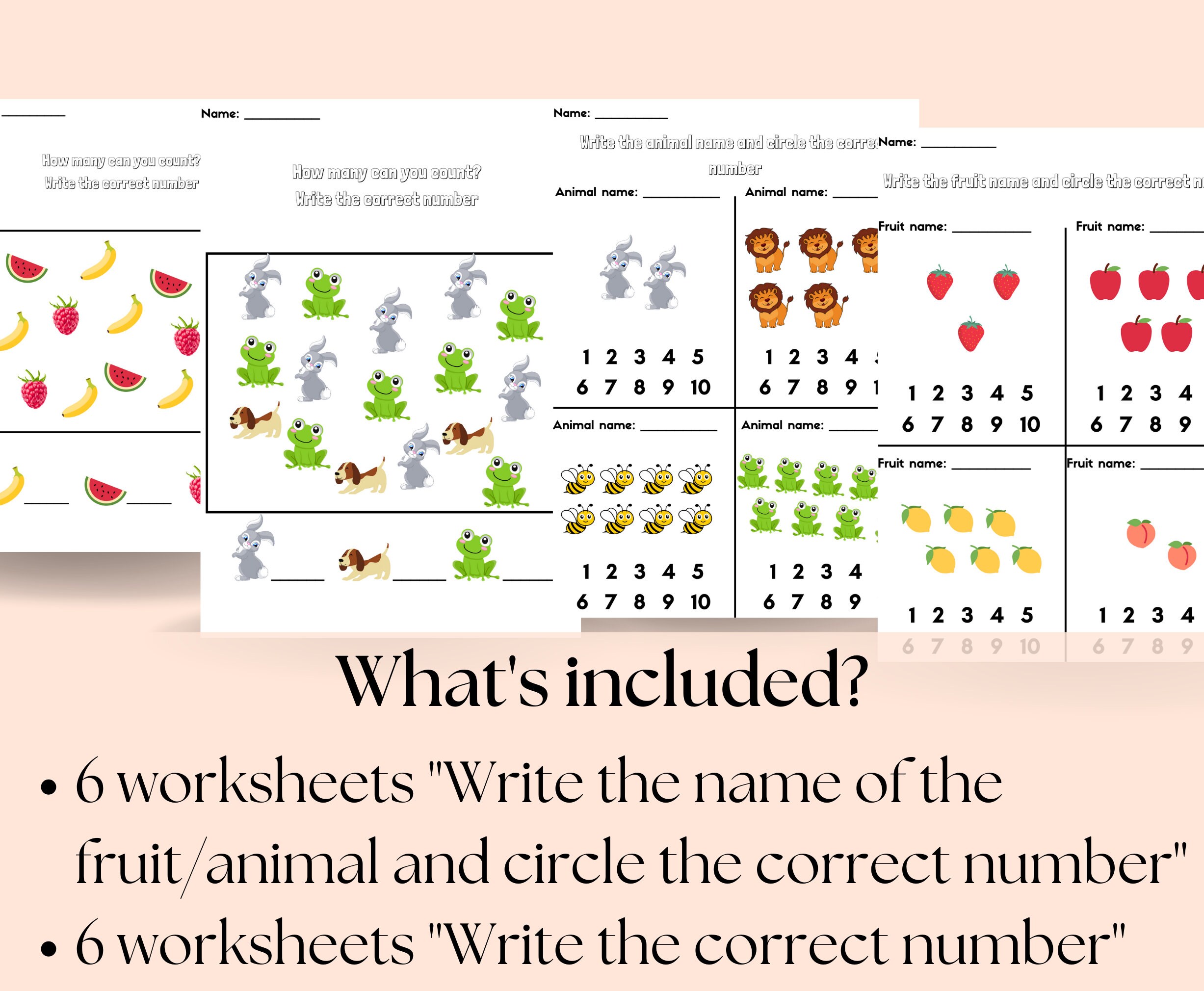 Educational Worksheets | Numbers Worksheets | Circle the Number | Learn ...