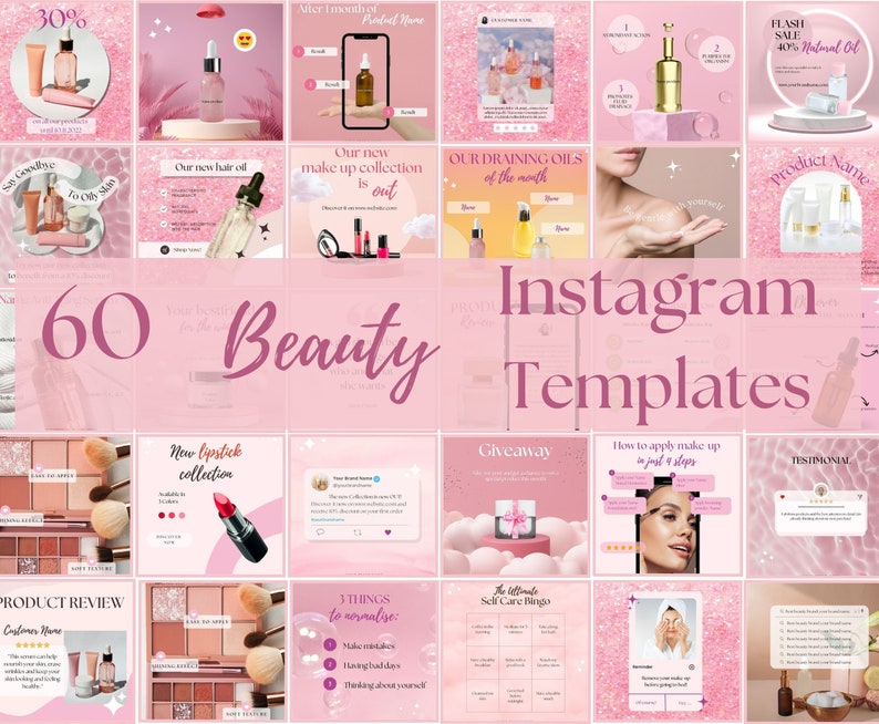 60 Beauty Instagram Templates | Engagement Instagram Posts | Beauty ...