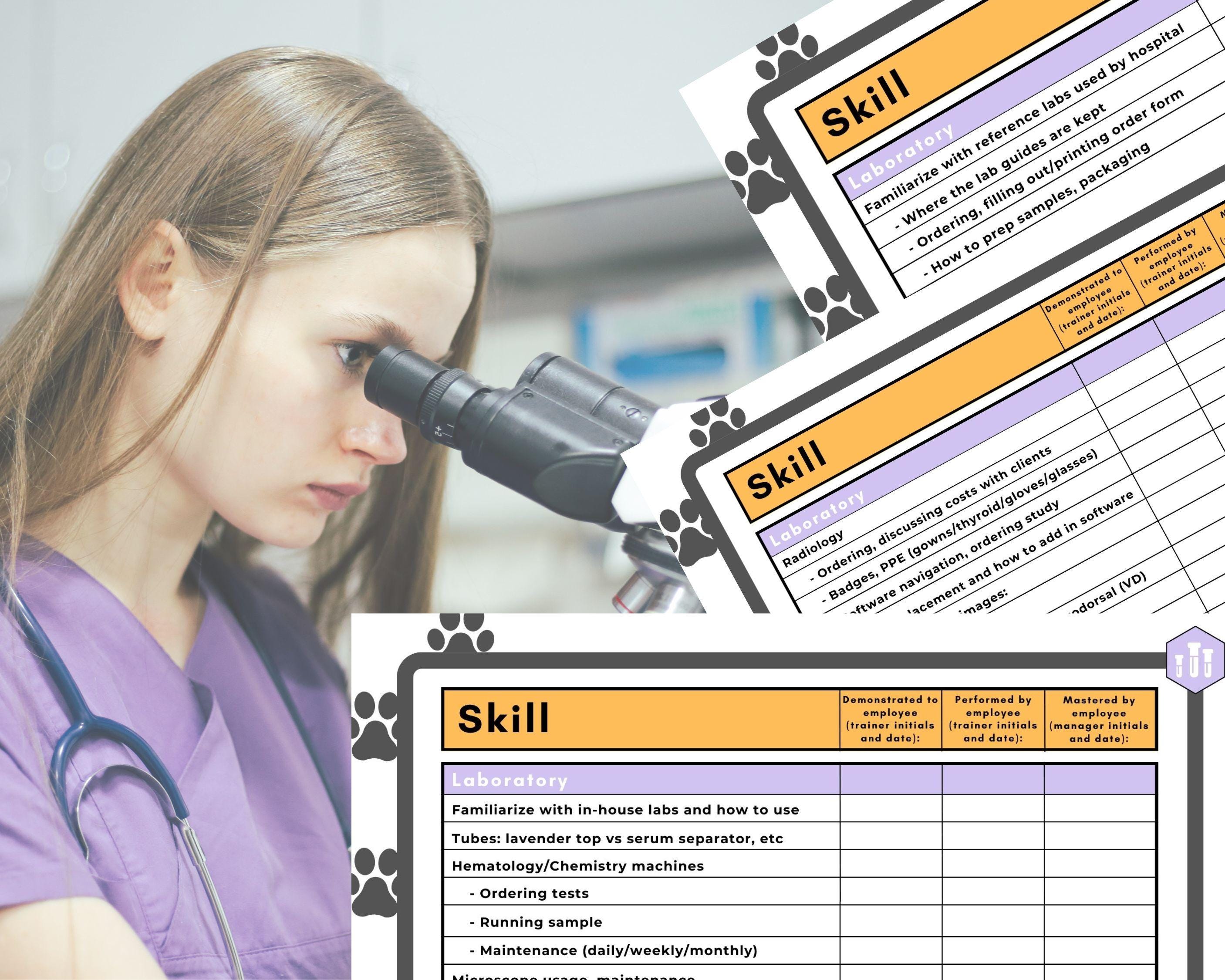 Vet Assistant VA Skills Checklist | Employee Training for Veterinary ...
