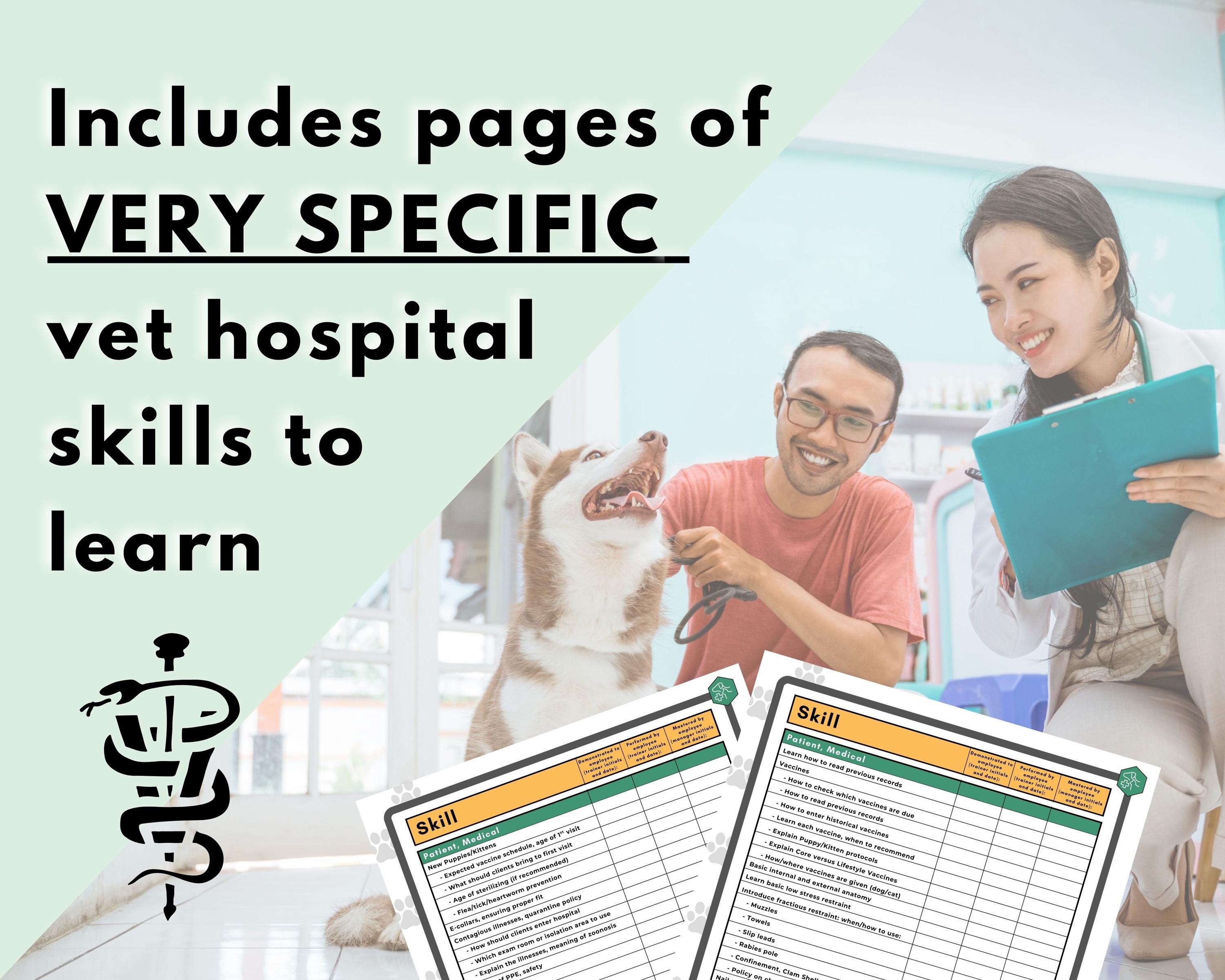 Vet Reception Skills and Tasks Checklist | Training Guide for ...