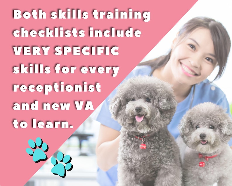 Vet Assistant and Receptionists Skills Checklists Bundle | Training for ...