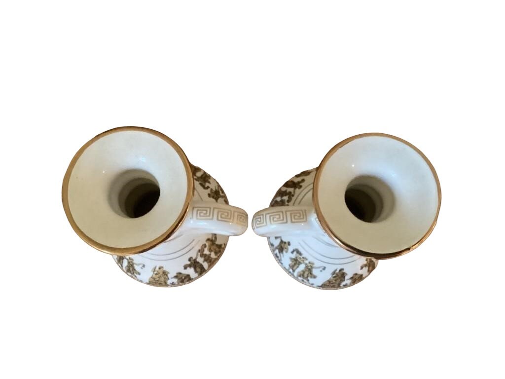 Greek Design Greek Key 24 Carat Gold White Candle Stick - Etsy