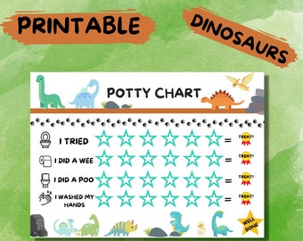 Potty Chart, Printable Potty Chart, Rainbow Theme, Reward Chart, Toilet ...
