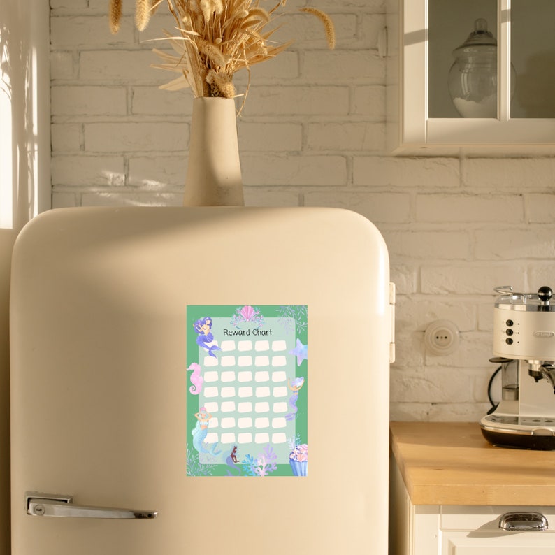 Mermaid Themed Chart, Reward Chart for Kids, Behaviour Chart for ...