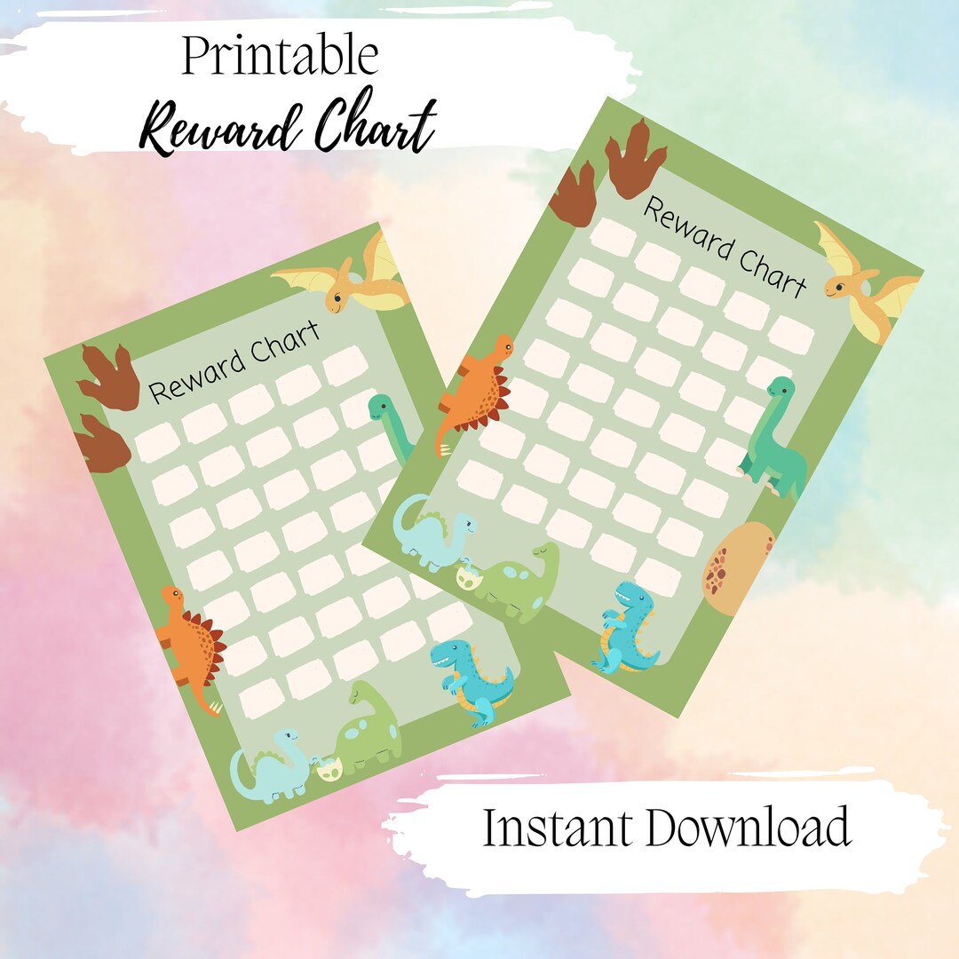 Dinosaur Themed Chart, Reward Chart for Kids, Behaviour Chart for ...