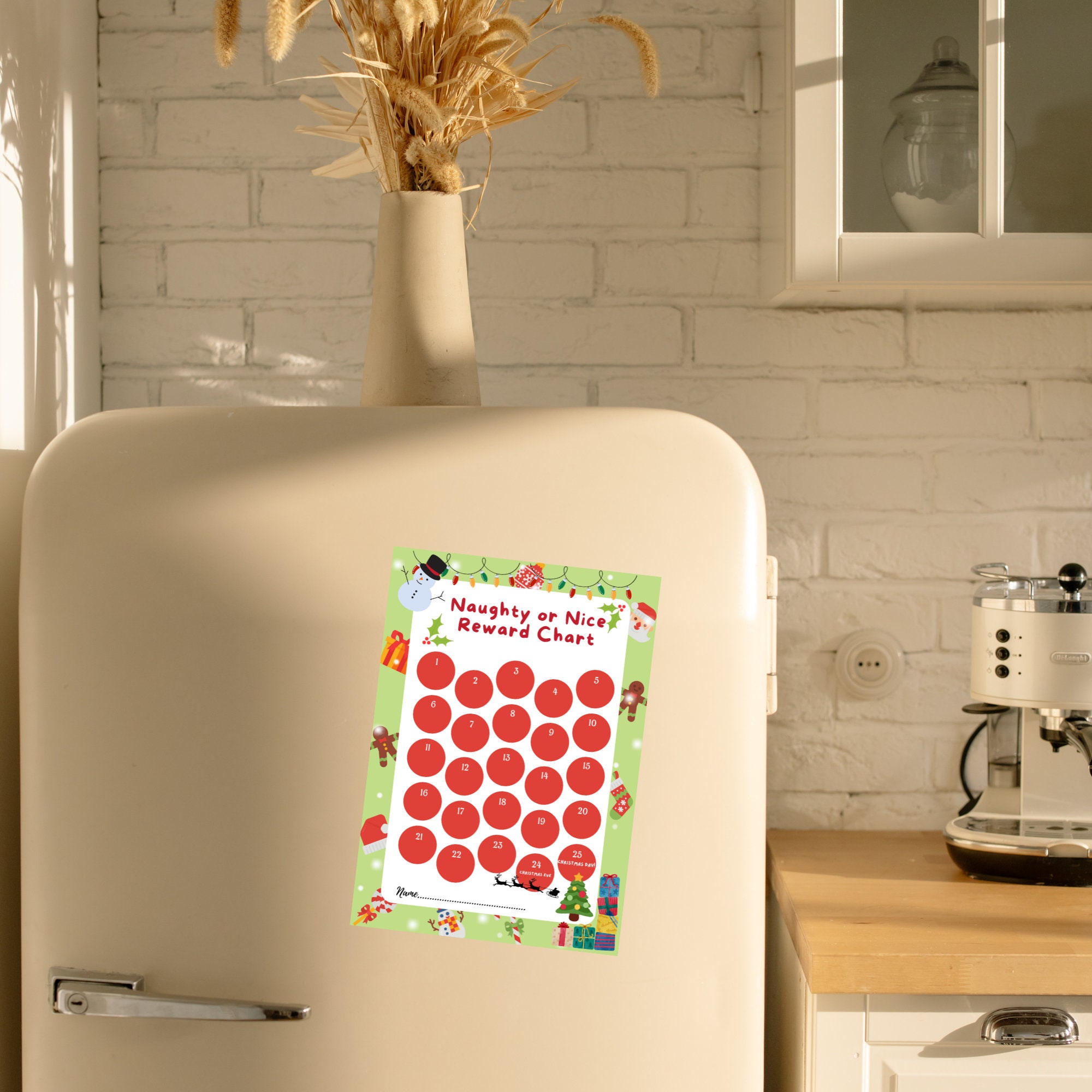 Christmas Themed Chart Reward Chart for Kids Behaviour - Etsy