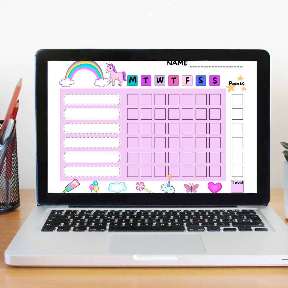 Chore Chart Unicorn Theme Kids Chore Chart Chore Chart - Etsy