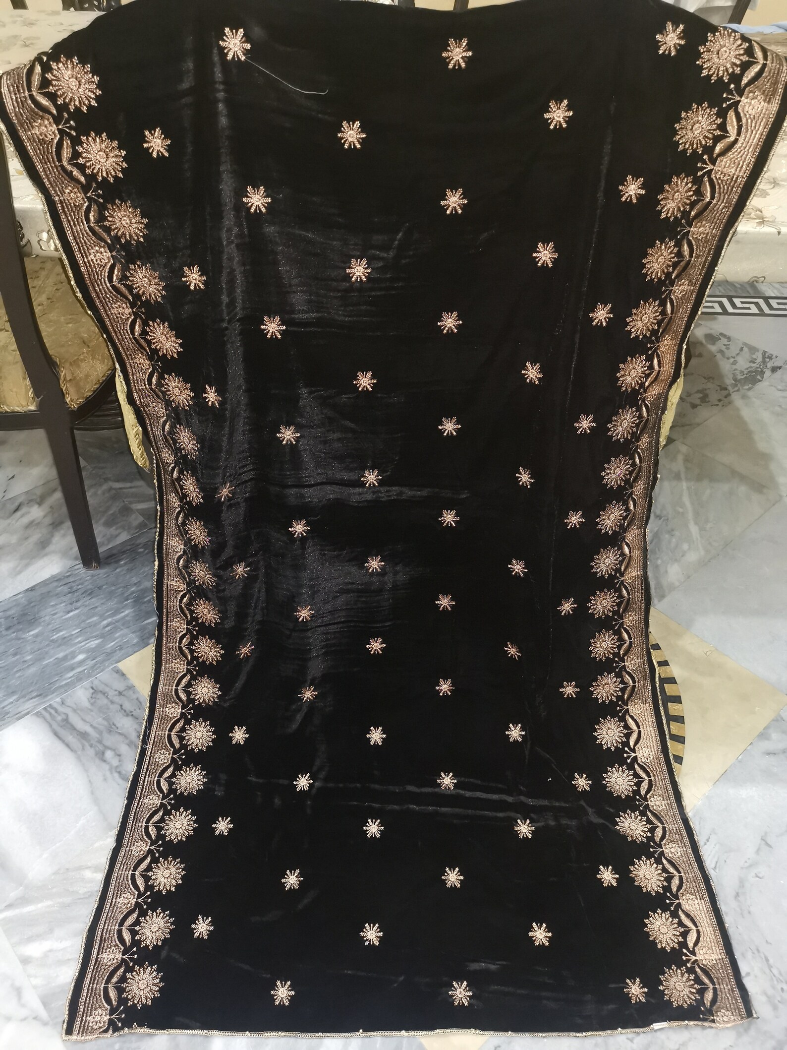 Embroidered Velvet Shawl, Wedding Bridal Groom Gift - Etsy