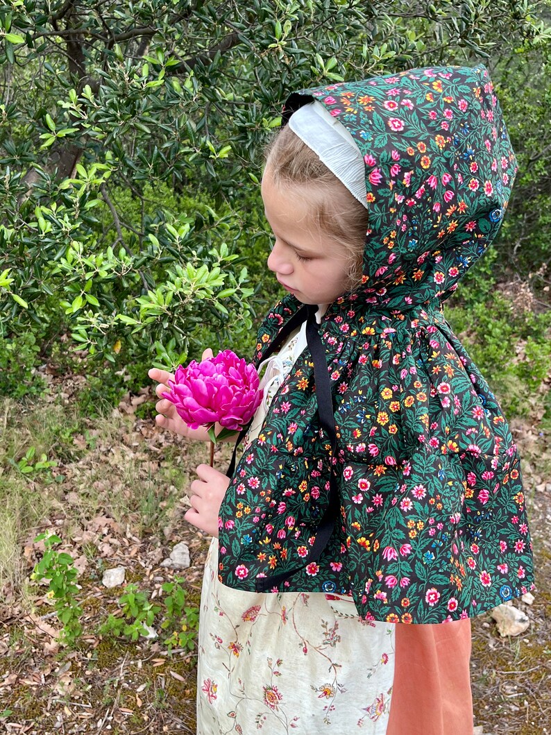 Pattern of Hood or Cap for Child, Georgian Era, Regency, Empire, for ...
