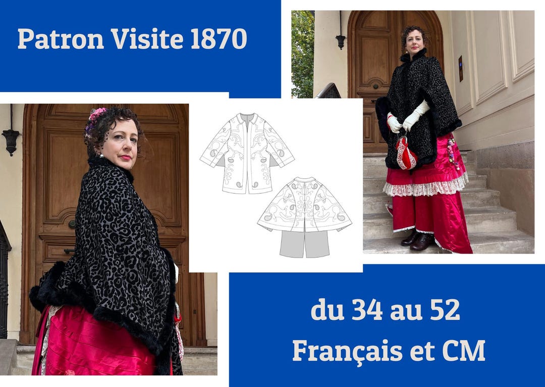 1870 Dolman Sewing Pattern, Women's Size 34-52 (digital Pattern) French ...