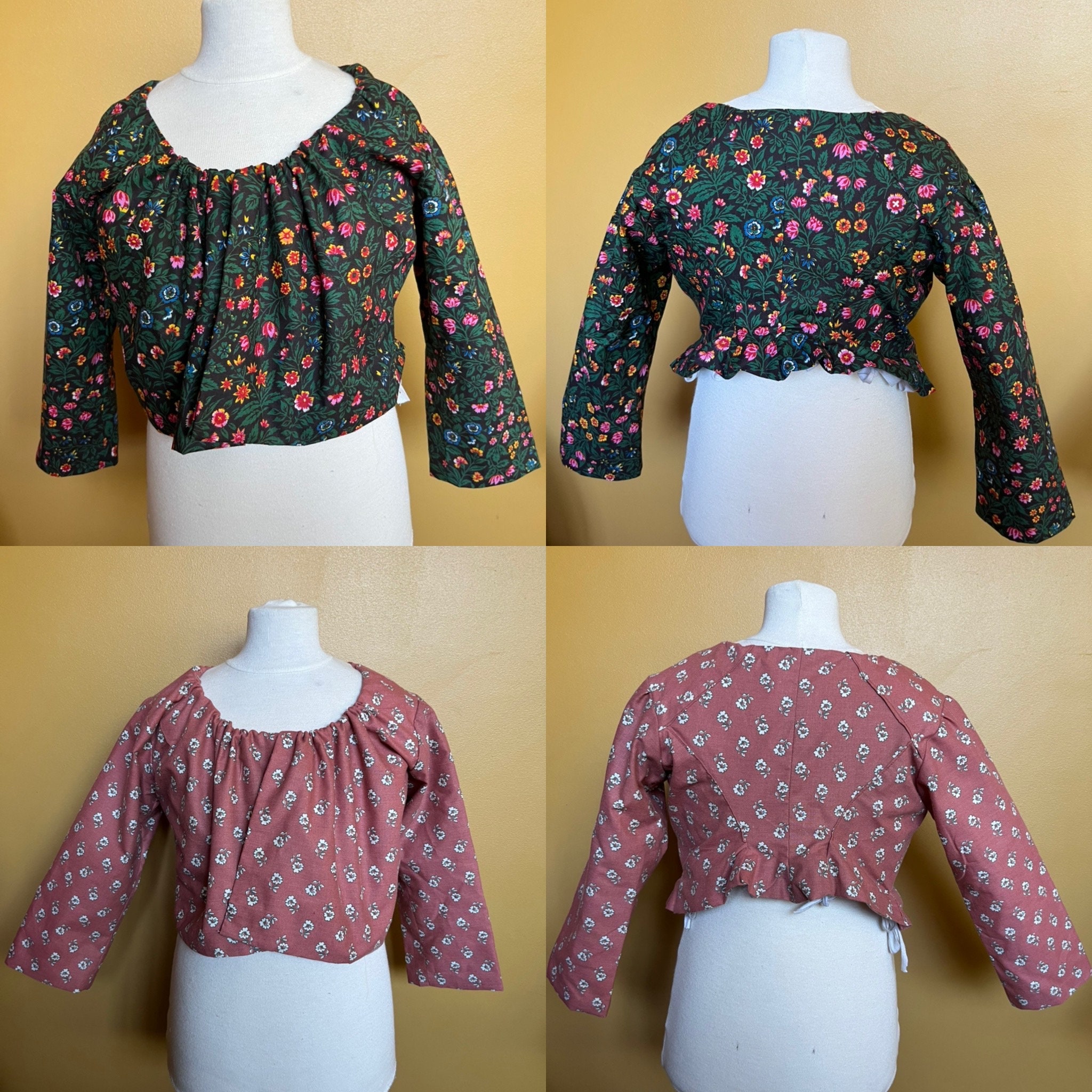18th Century Children's Caraco Pattern Size 6/14 French Provence ...