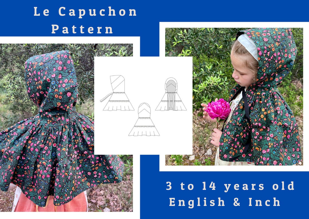 Pattern of Hood or Cap for Child, Georgian Era, Regency, Empire, for ...