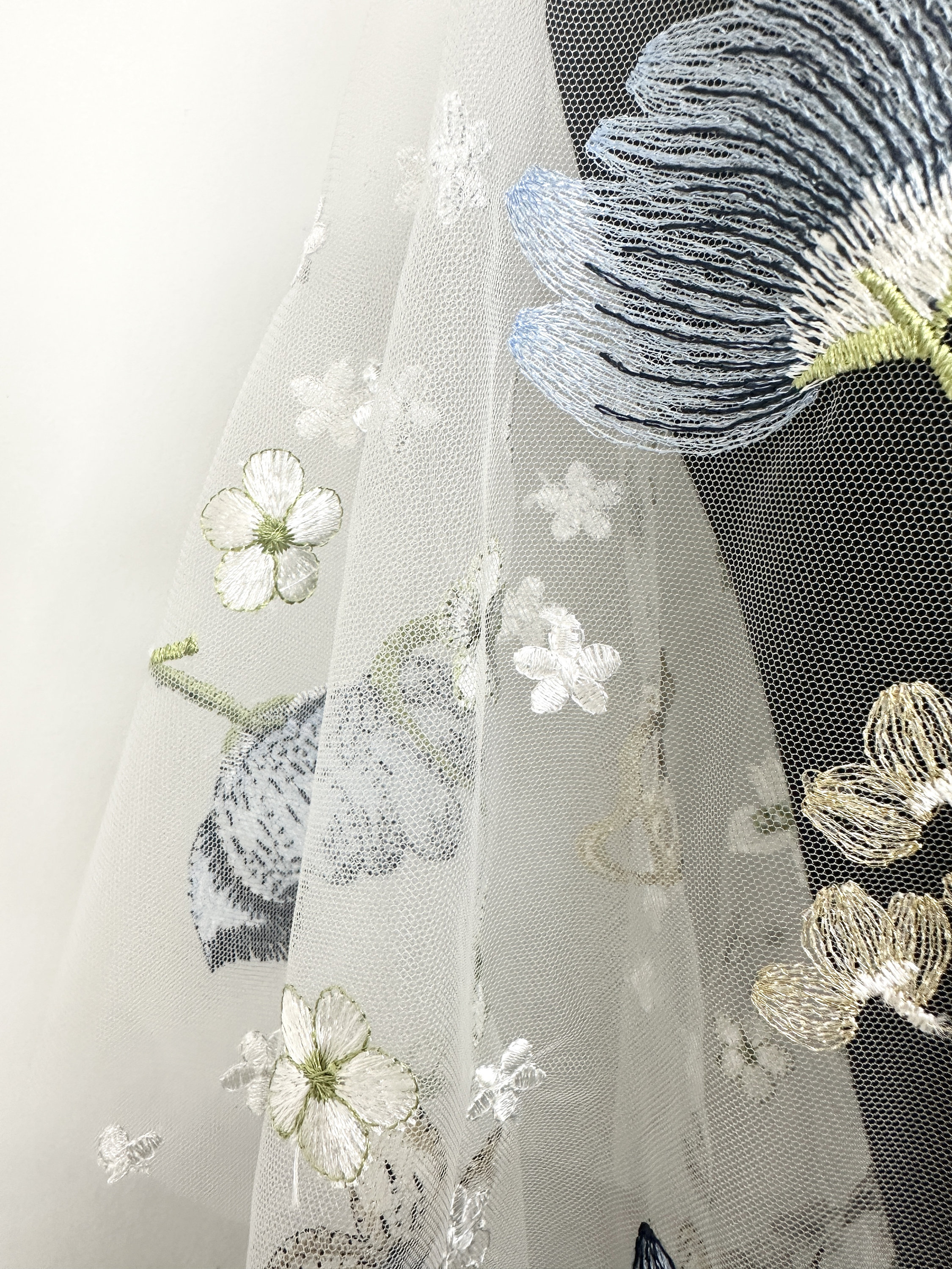 Delicate Floral Tulle Fabricdiy Wedding Bridal Evening - Etsy