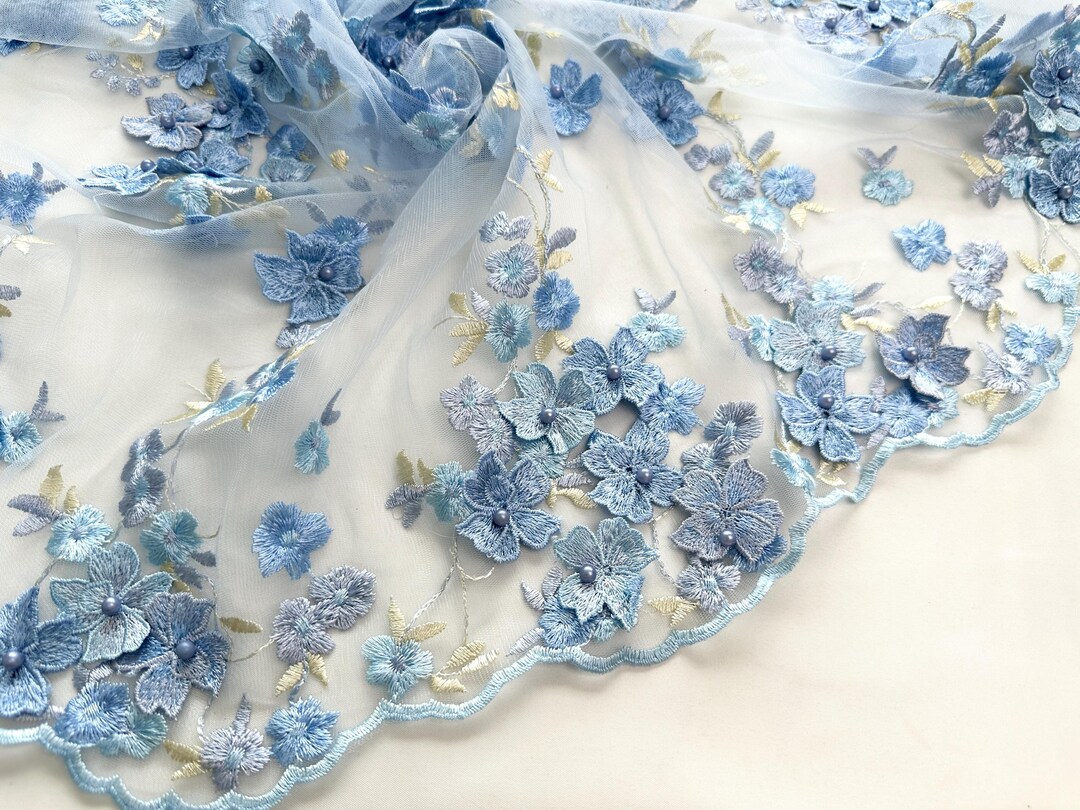 Flower Embroidery Lace Fabric,3d Flower Fabrics,wedding Lace Fabric ...