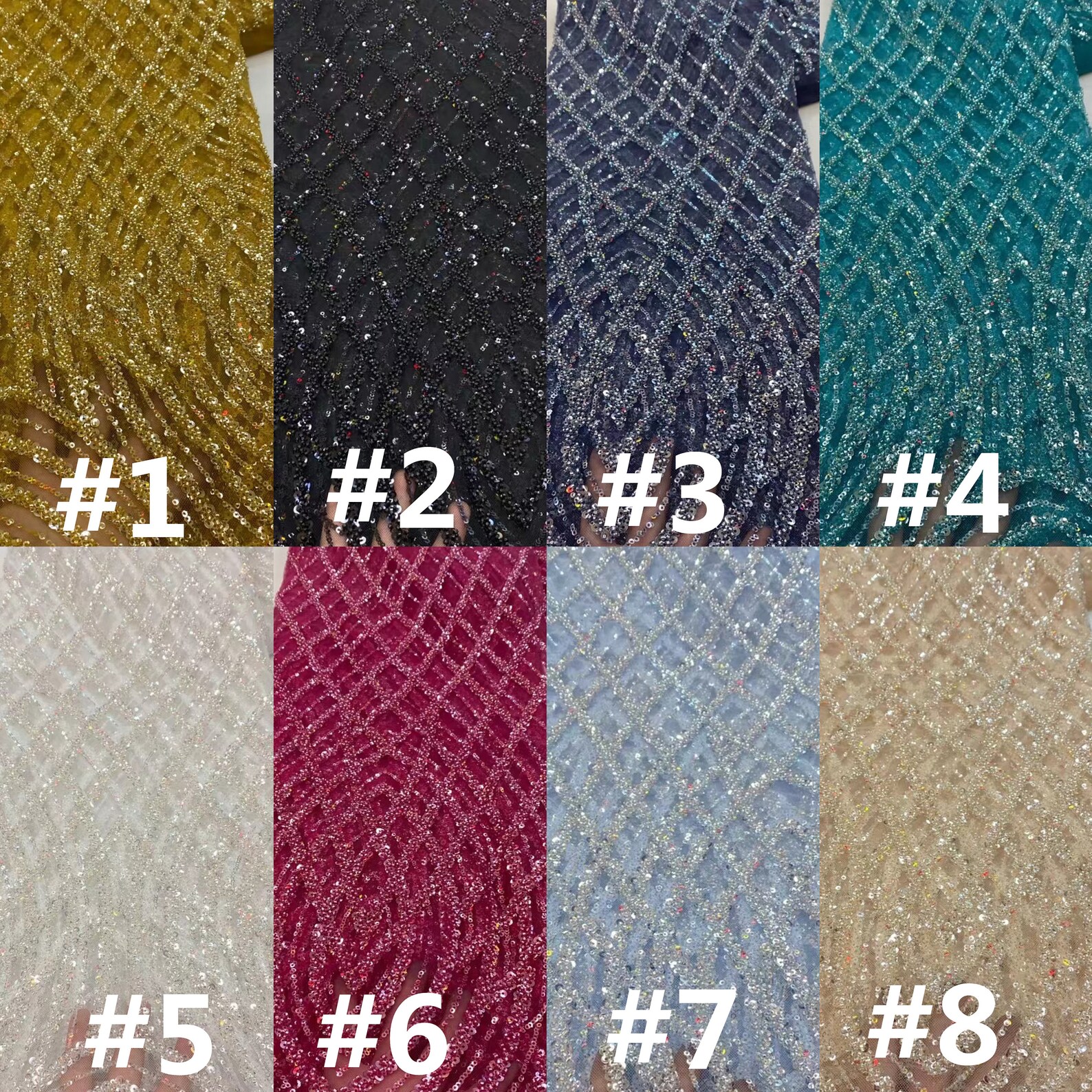 Gorgeous Cobweb Sequin Mesh Fabric, Heavy Beaded Lace Fabric, DIY ...