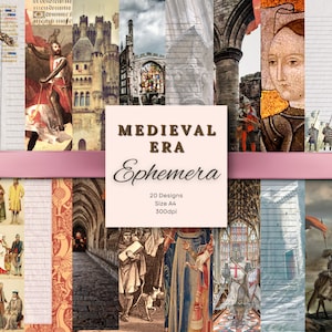 Medieval Era Digital Paper for Scrapbooking, Journaling, Decoupage. Old ...