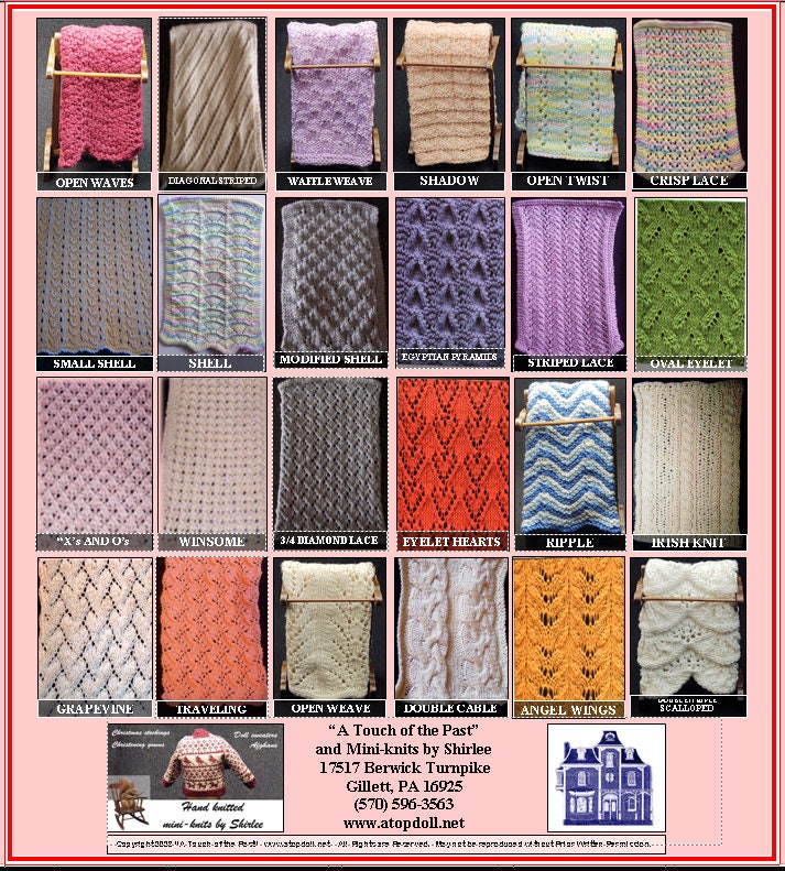 Micro Afghan Patterns-25 Knitting in Miniature Patterns - Etsy