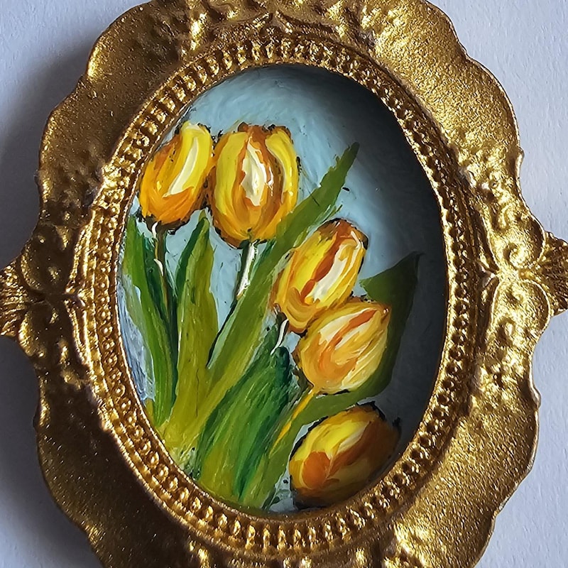 Small Framed Tulip Painting - Etsy UK