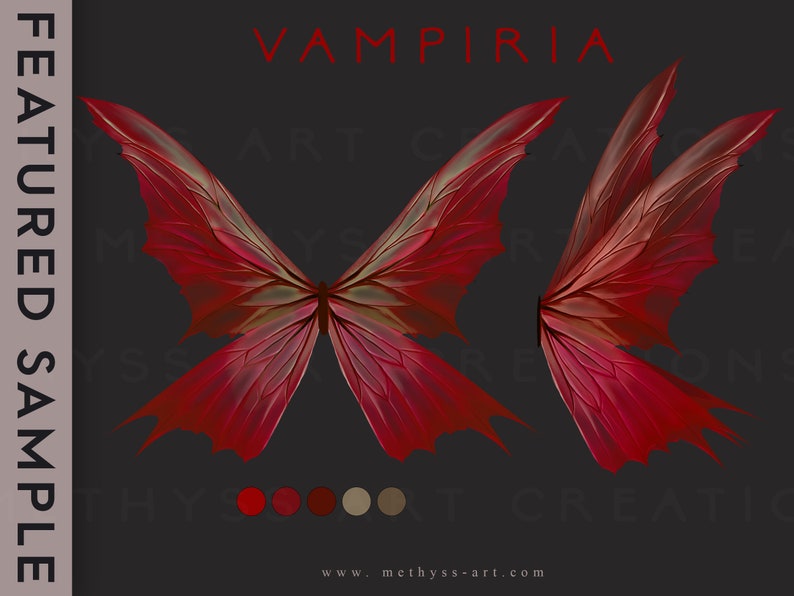 Digital Fairy Wings - 14 PNG Overlays Coming in 7 Different Colors, Fae ...