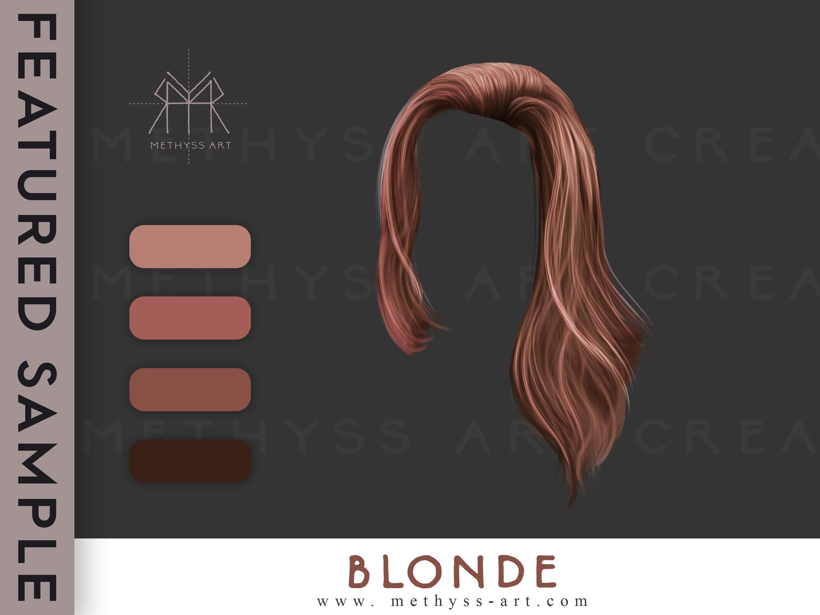 Digital Hair Overlay Instant Download of a PNG Painted Hairstyle, 14 ...