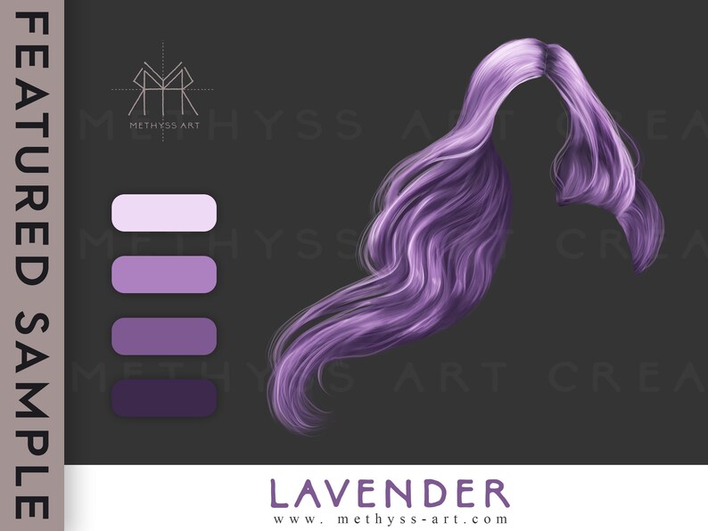 Digital Hair Overlays - Instant Download of Wavy Hairstyles, 14 PNG ...