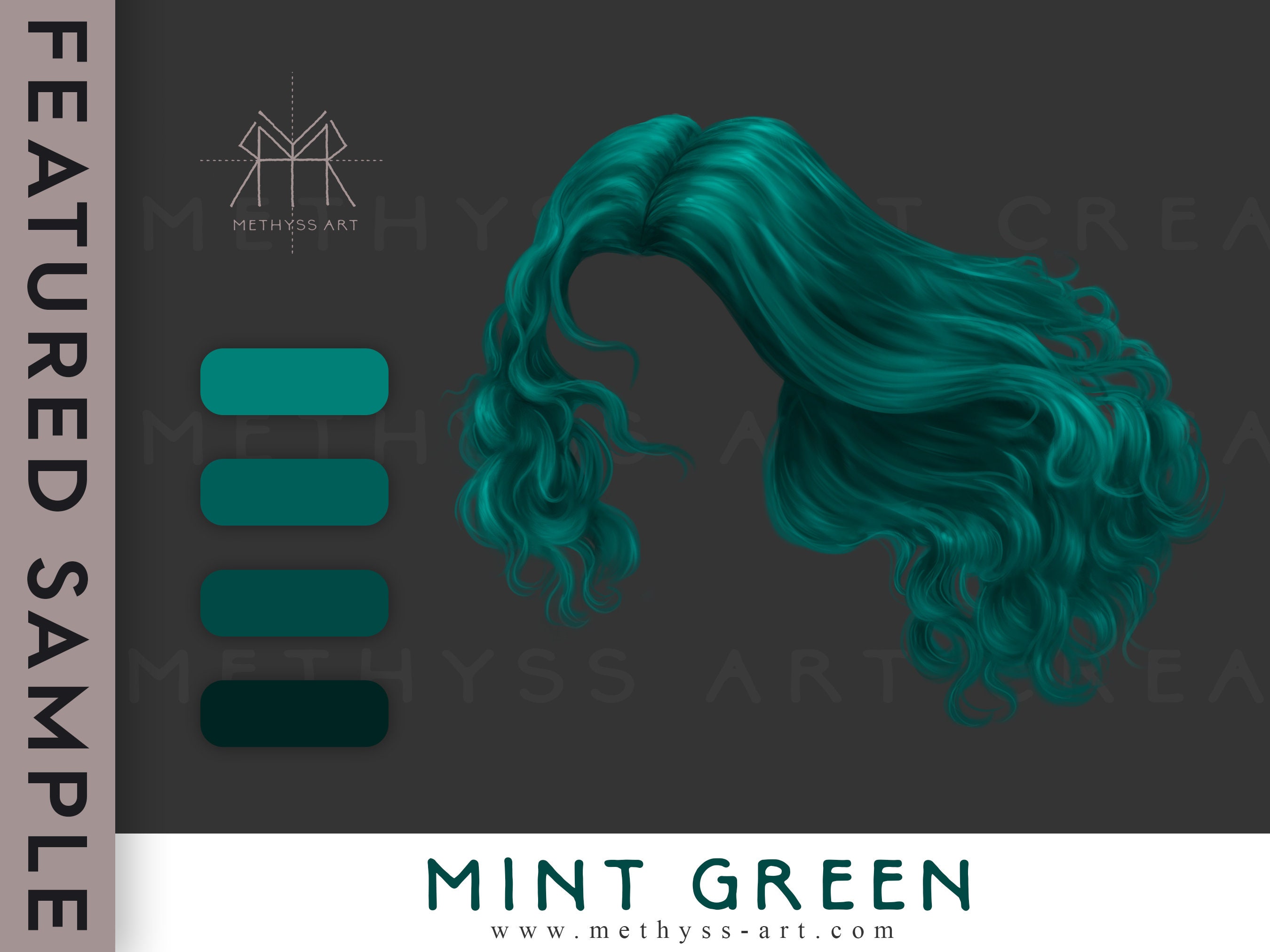 Digital Hair Overlays - Instant Download of a Curly Hairstyle, 14 PNG ...