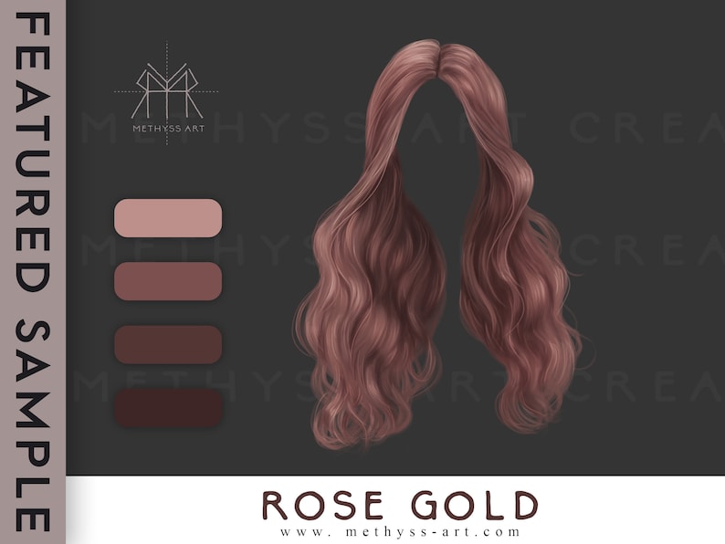 Digital Hair Overlays - Instant Download of Wavy Hairstyles, 14 PNG Clipart Fit for Editing and ...