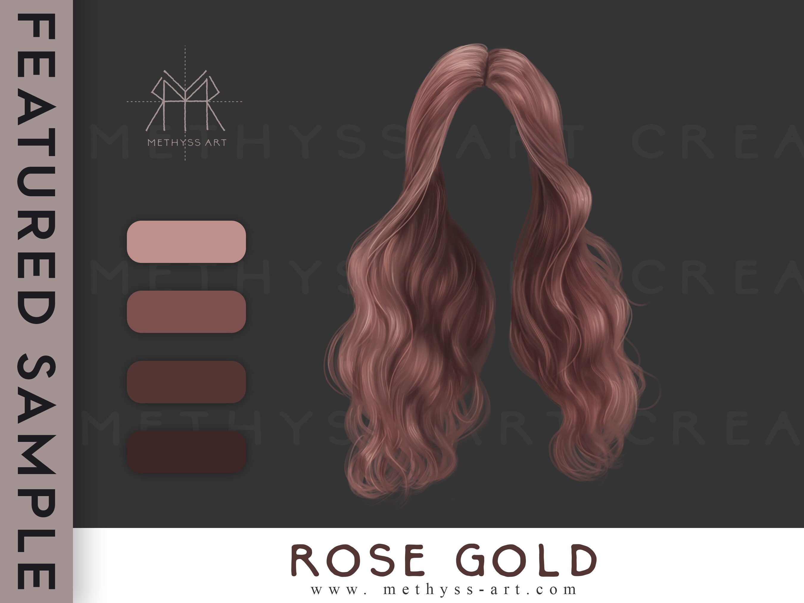 Digital Hair Overlays - Instant Download of Wavy Hairstyles, 14 PNG Clipart Fit for Editing and ...