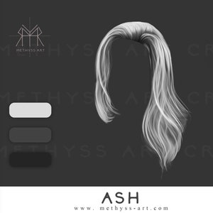 Digital Hair Overlay Instant Download of a PNG Painted Hairstyle, 14 ...