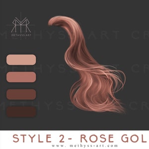 Digital Hair Overlays - Instant Download of 5 Different Hairstyles, Available in 14 Different ...