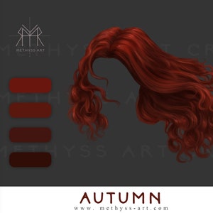 Digital Hair Overlays - Instant Download of a Curly Hairstyle, 14 PNG ...