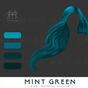 Digital Hair Overlays - Instant Download of Wavy Hairstyles, 14 PNG ...