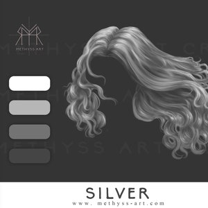 Digital Hair Overlays - Instant Download of a Curly Hairstyle, 14 PNG ...