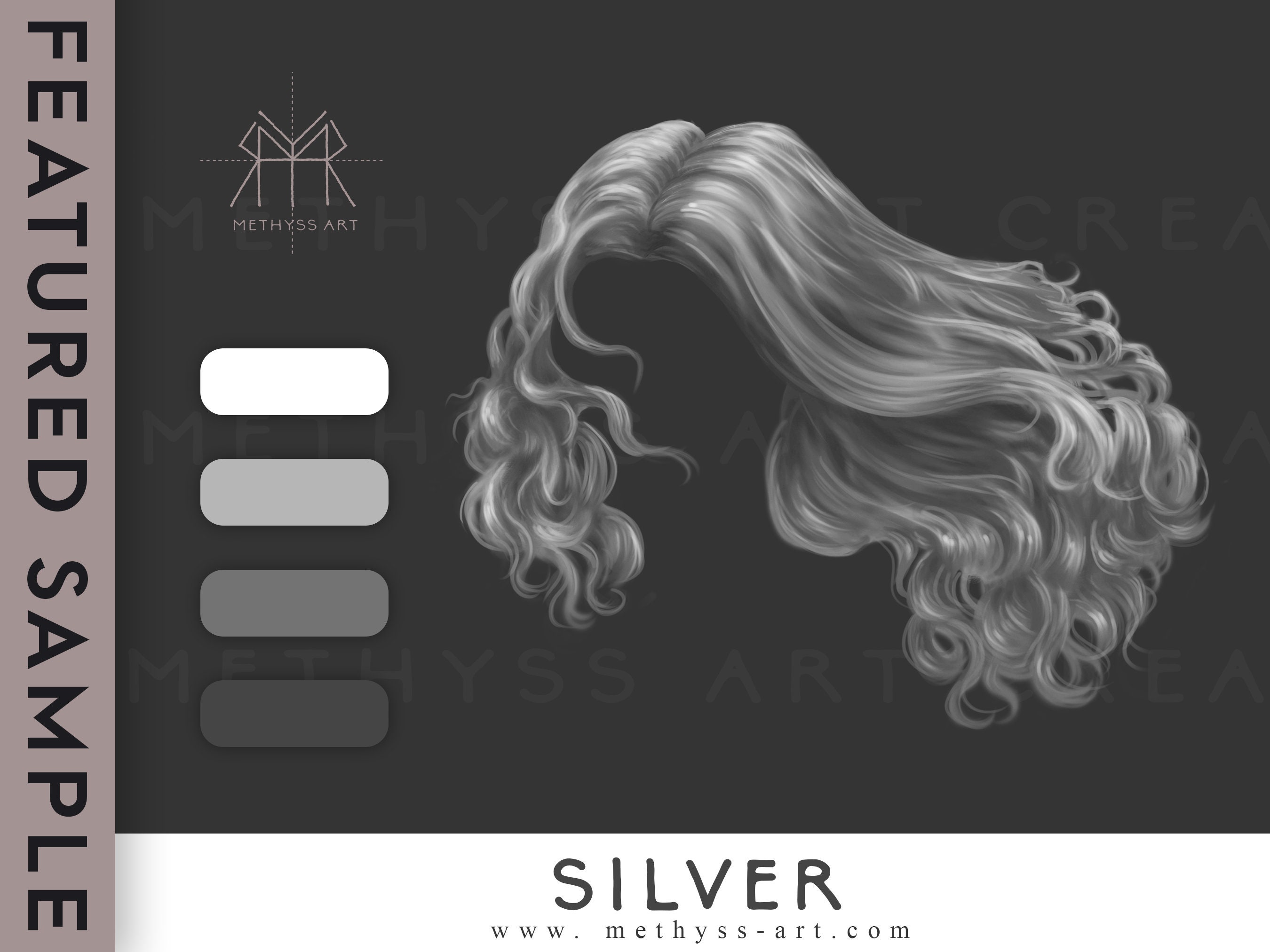 Digital Hair Overlays - Instant Download of a Curly Hairstyle, 14 PNG ...