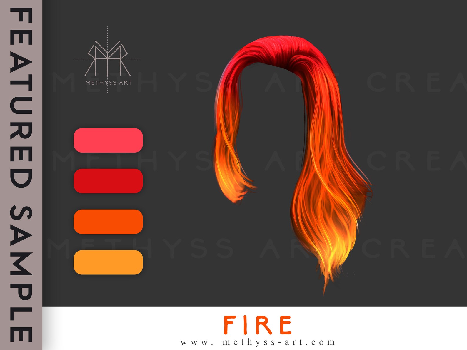 Digital Hair Overlay Instant Download of a PNG Painted Hairstyle, 14 ...