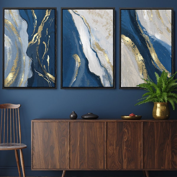 Navy Blue Wall Art - Etsy