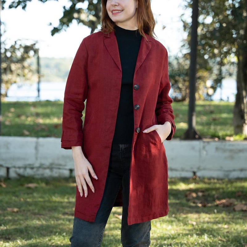 Linen Duster Coat - Etsy