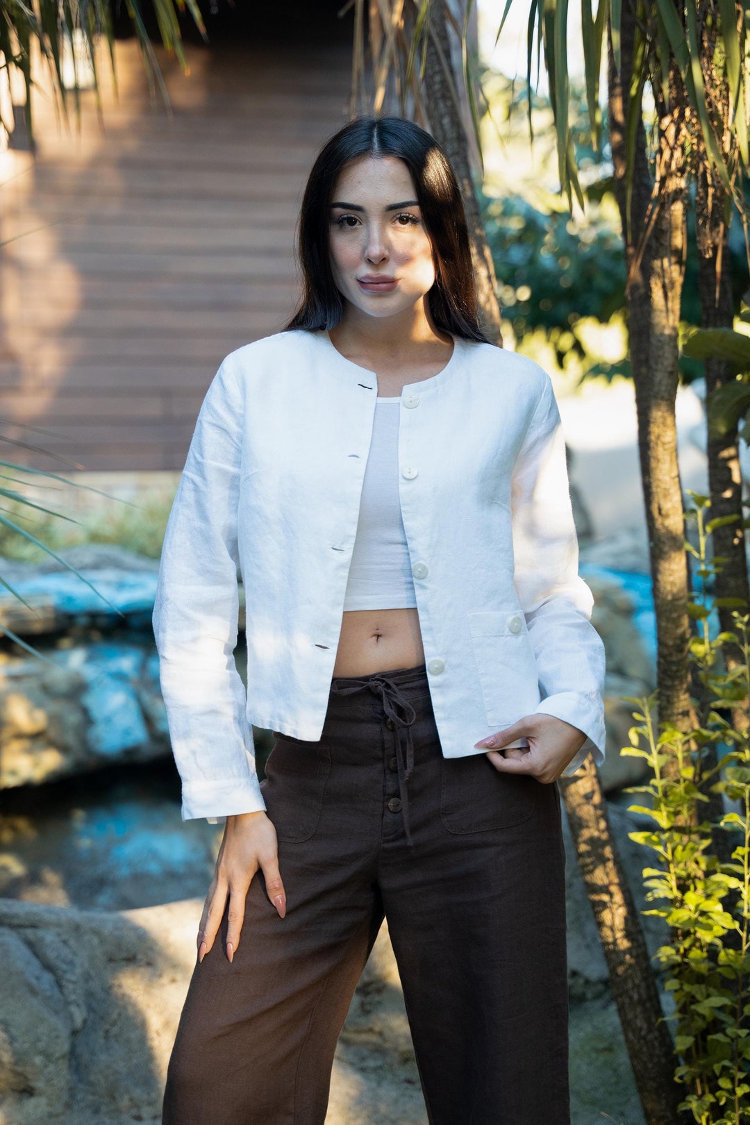 Jacket for Women Linen Jacket Women's Linen Blazer Jacket Vest for ...