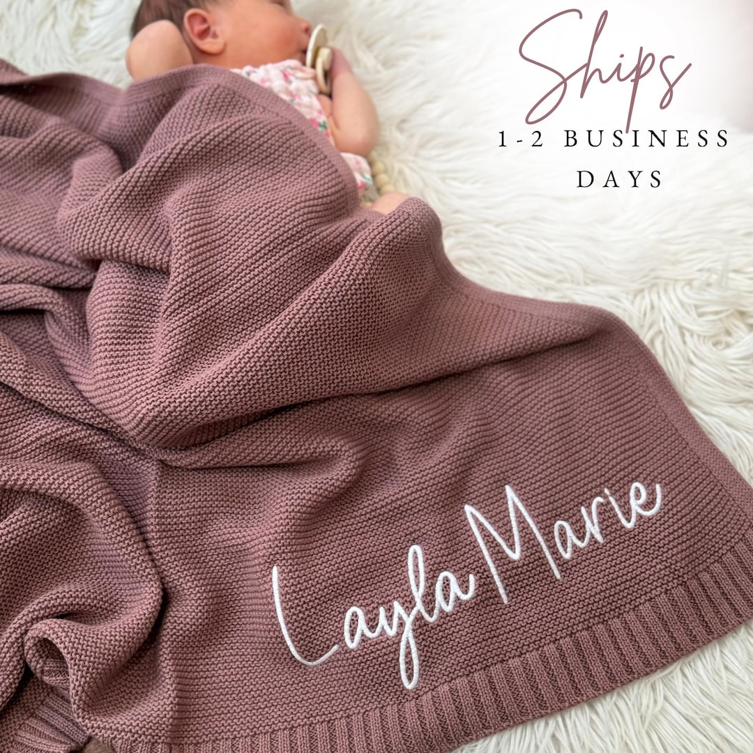 Baby Blanket Gift| Monogrammed Newborn Baby Gift| Stroller Blanket ...