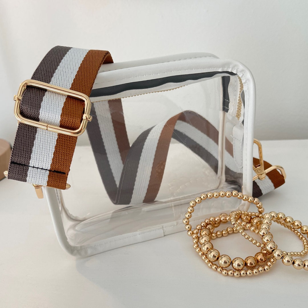 Stadium Game Day Purse Clear Brown White and Copper Stadium - Etsy