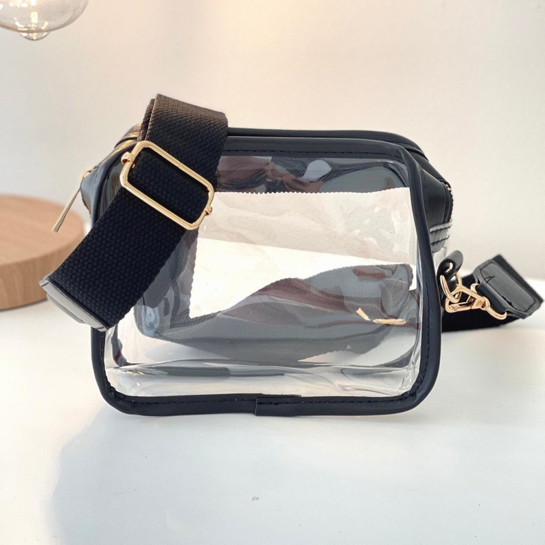 Stadium Bag Clear Crossbody Bag Transparent Purse Black - Etsy